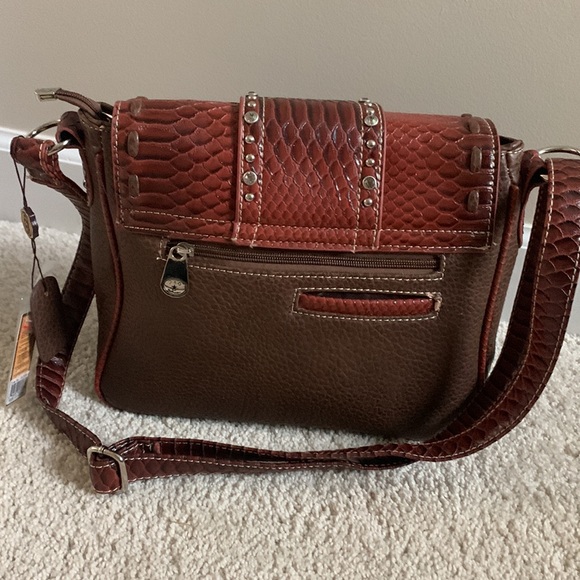 P & G Collection | Bags | P G Collection Brown Silver Stud Western ...